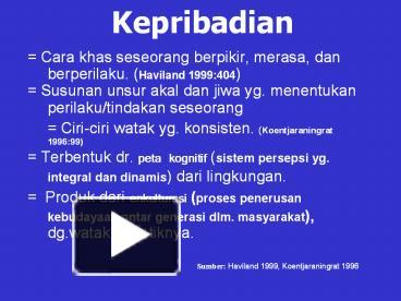 Kepribadian presentation | free to view