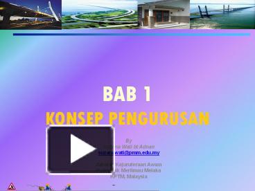 PPT – BAB 1 KONSEP PENGURUSAN PowerPoint presentation | free to download - id: 59289e-NjQxY