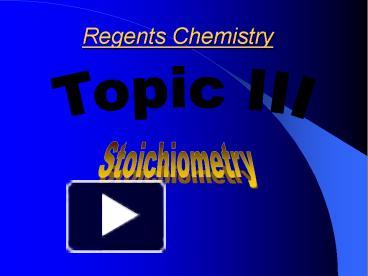Regents Chemistry presentation | free to download