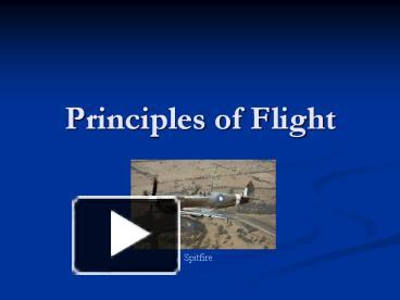 Principles of Flight presentation | free to view