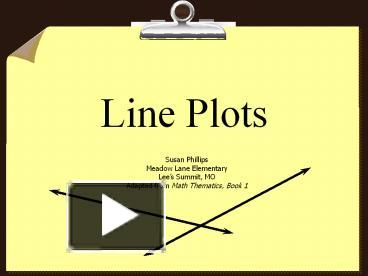 PPT – Line Plots PowerPoint presentation | free to view - id: 5971c9-YjZiM
