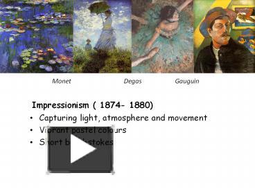 PPT – Impressionism ( 1874- 1880) PowerPoint presentation | free to download - id: 59b73c-OGU3M