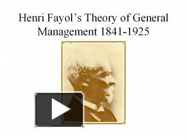 Henri Fayol presentation | free to download