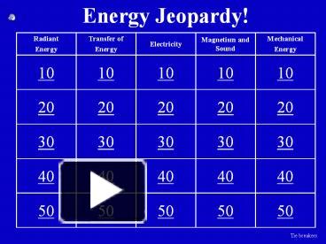 Energy Jeopardy! presentation | free to view