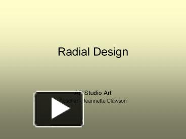 Radial Design presentation | free to view