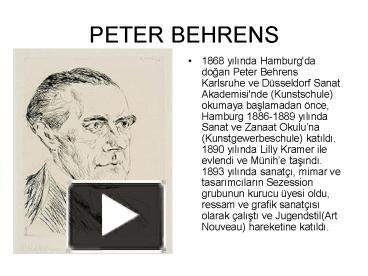 PETER BEHRENS presentation | free to view
