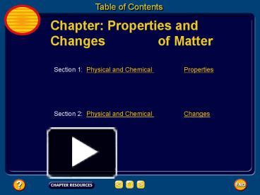 Chapter: Properties and Changes of Matter presentation | free to view