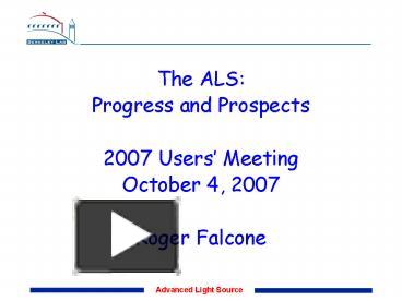 PPT – The ALS: PowerPoint presentation | free to download - id: 5b067-ZDE3M