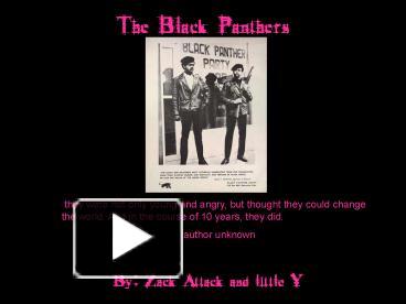 PPT – The Black Panthers PowerPoint presentation | free to view - id ...