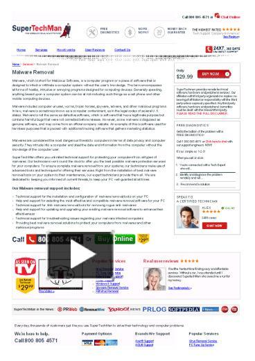 Malware Removal presentation | free to download