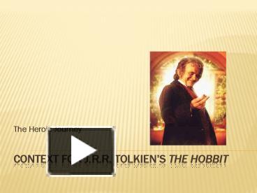PPT – Context for J.R.R. Tolkien PowerPoint presentation | free to view ...