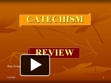 CATECHISM presentation | free to download