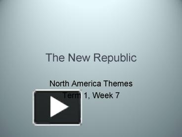 PPT – The New Republic PowerPoint presentation | free to download - id ...