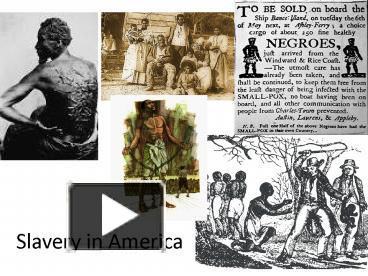 Slavery in America presentation | free to view