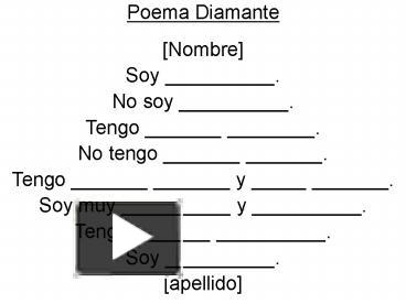PPT – Poema Diamante PowerPoint presentation | free to download - id ...
