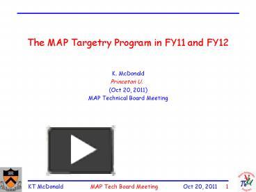 The MAP Targetry Program in FY11 and FY12 presentation | free to download