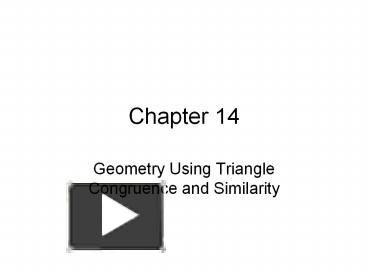Geometry Using Triangle Congruence and Similarity presentation | free ...