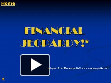 PPT – FINANCIAL JEOPARDY PowerPoint presentation | free to view - id ...