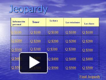 Jeopardy presentation | free to download