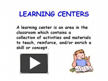 LEARNING CENTERS presentation | free to view