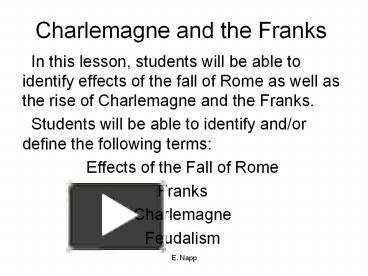 Charlemagne and the Franks presentation | free to download