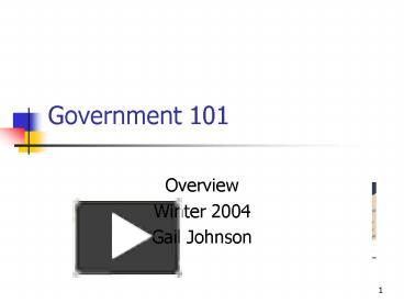 Government 101 presentation | free to view