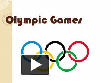 Olympic Games presentation | free to view