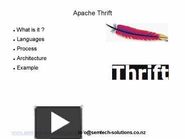An introduction to Apache Thrift presentation | free to download