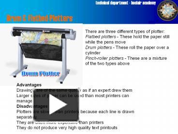 There are three different types of plotter: presentation | free to download