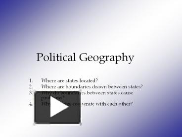 Political Geography presentation | free to download