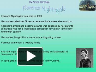 Florence Nightingale presentation | free to view