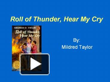 Roll of Thunder, Hear My Cry presentation | free to download