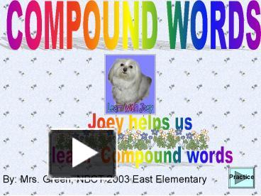 Compound Words presentation | free to view