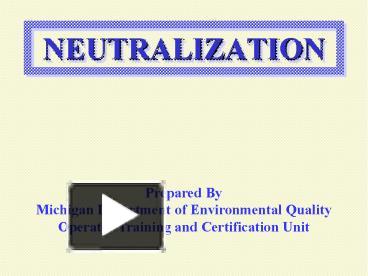 NEUTRALIZATION presentation | free to download