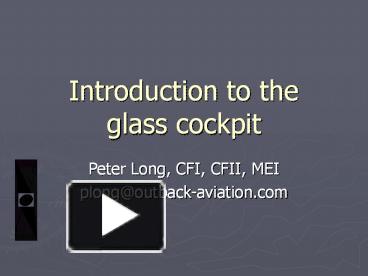 Introduction to the glass cockpit presentation | free to download