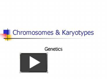 PPT – Chromosomes PowerPoint presentation | free to download - id ...