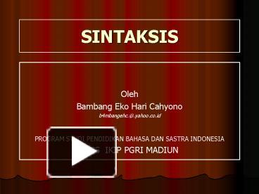 SINTAKSIS presentation | free to download