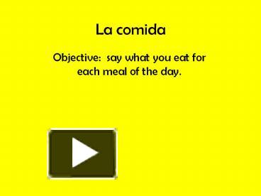 La comida presentation | free to download
