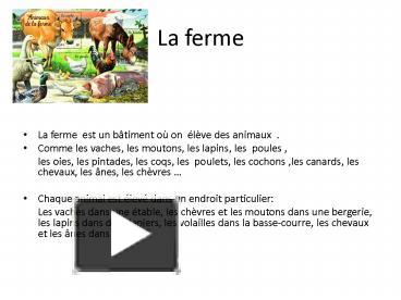 La ferme presentation | free to download