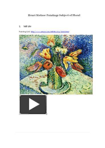 PPT – Henri Matisse Paintings Subject of Floral--Artisoo PowerPoint ...