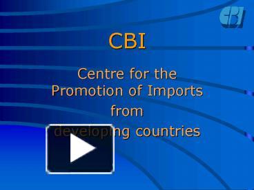 CBI presentation | free to view