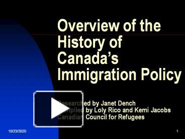 Overview of the History of Canada presentation | free to download