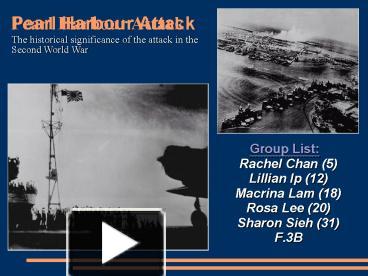 Pearl Harbour Attack presentation | free to view