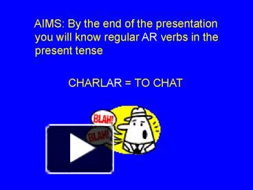 PPT – AIMS: By the end of the presentation you will know regular AR ...