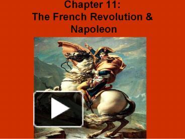 Chapter 11: The French Revolution presentation | free to download