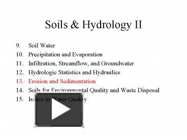 PPT – Soils PowerPoint presentation | free to view - id: 6136b-ZDc1Z