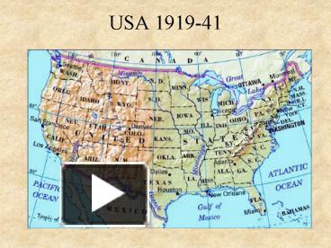 PPT – USA 191941 PowerPoint presentation | free to view - id: 616f3-ZDVmN