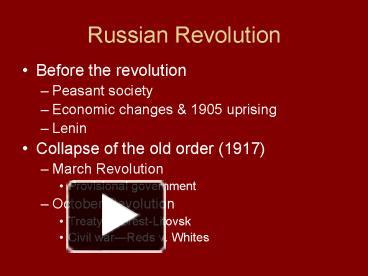 Russian Revolution presentation | free to view