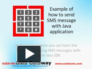 Example of How to send JAVA SMS presentation | free to download
