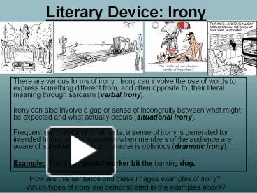 PPT – Literary Device: Irony PowerPoint presentation | free to download ...